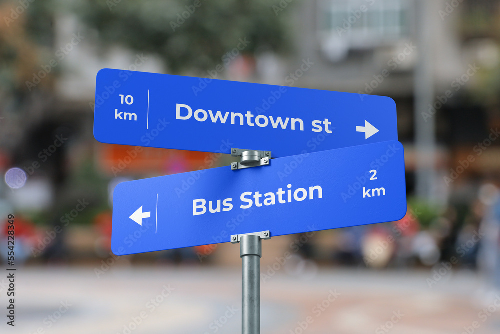 Realistic blank street and road signs isolated. Set of street traffic ...