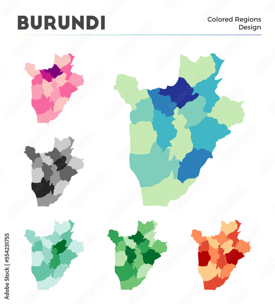 Burundi Map Collection Borders Of Burundi For Your Infographic