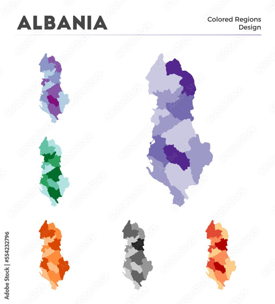 Albania map collection. Borders of Albania for your infographic ...