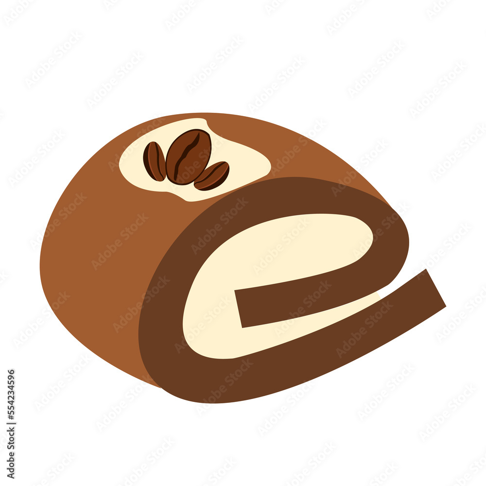 Coffee cake clipart illustration Stock Illustration | Adobe Stock