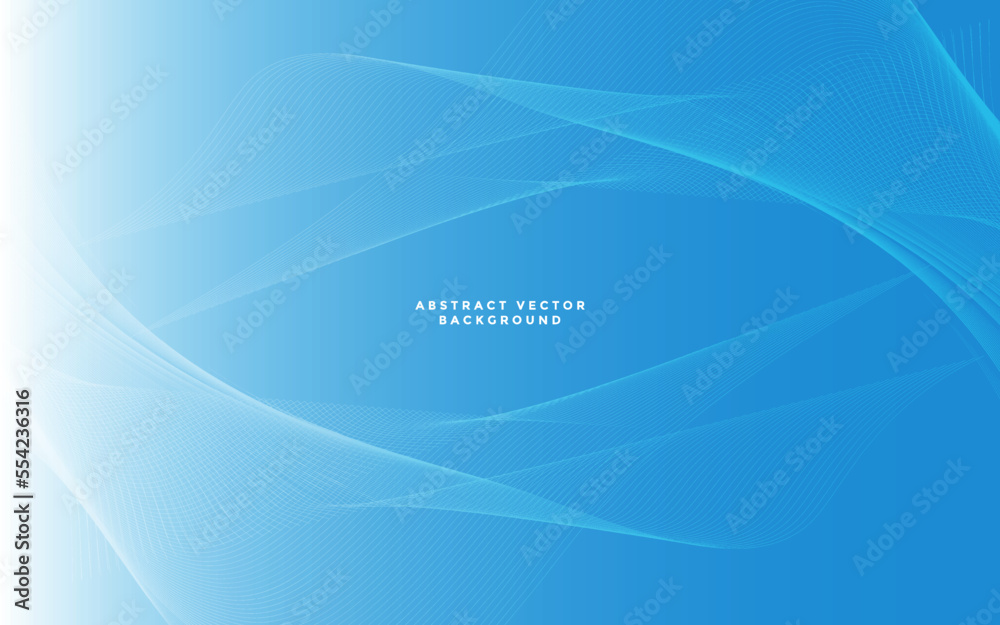 Elegant Blue gradient wavy background. Smooth gradient background ...