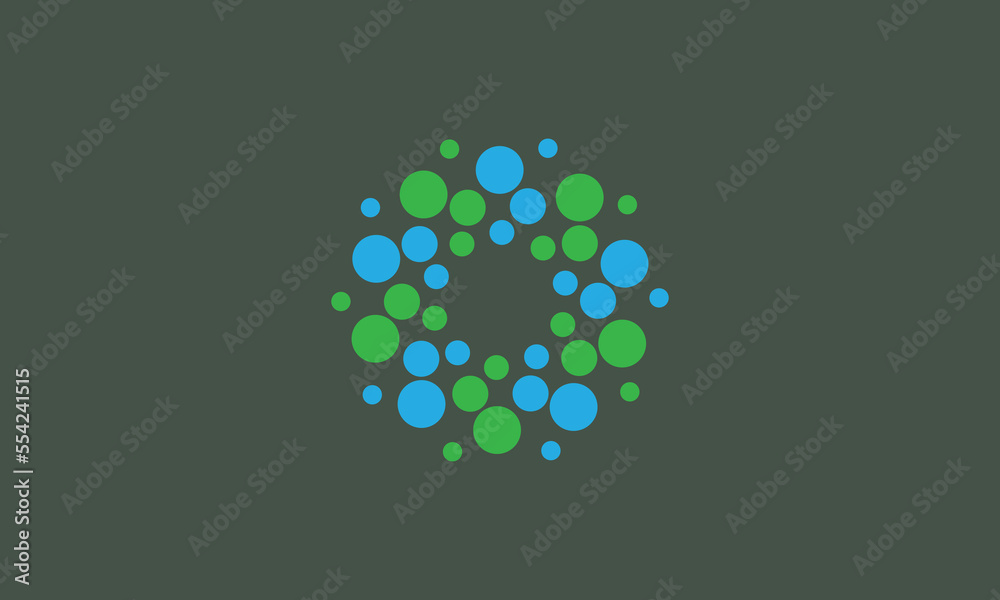 Vector isolated sun logo design template. Abstract dots symbol. Icon ...