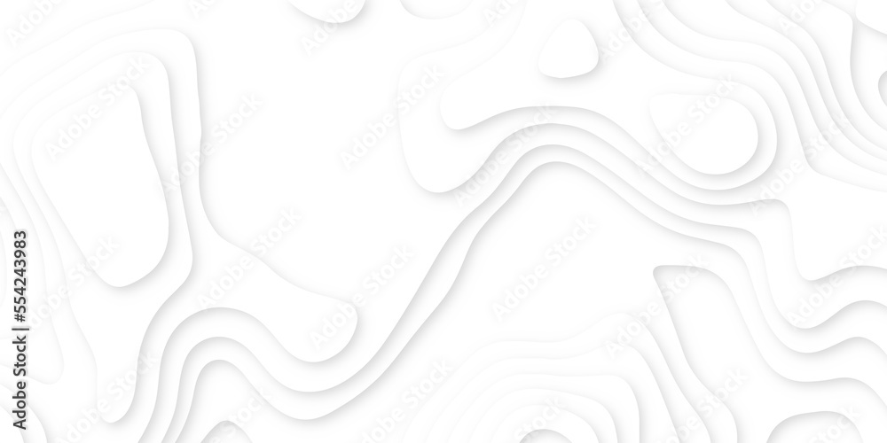 Abstract 3d wavy line paper cut white background.realistic papercut ...