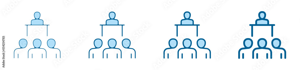 Pictogramme icones et logo travail discours travail presentation ...