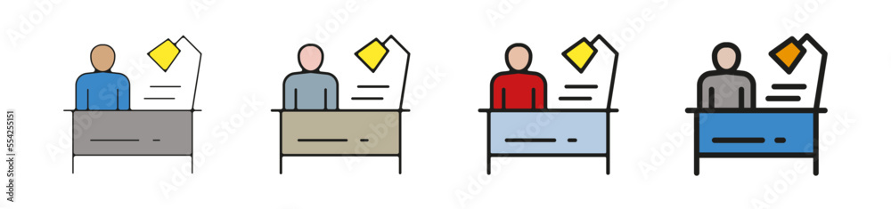Pictogramme icones et logoposte bureau travail entreprise office ...
