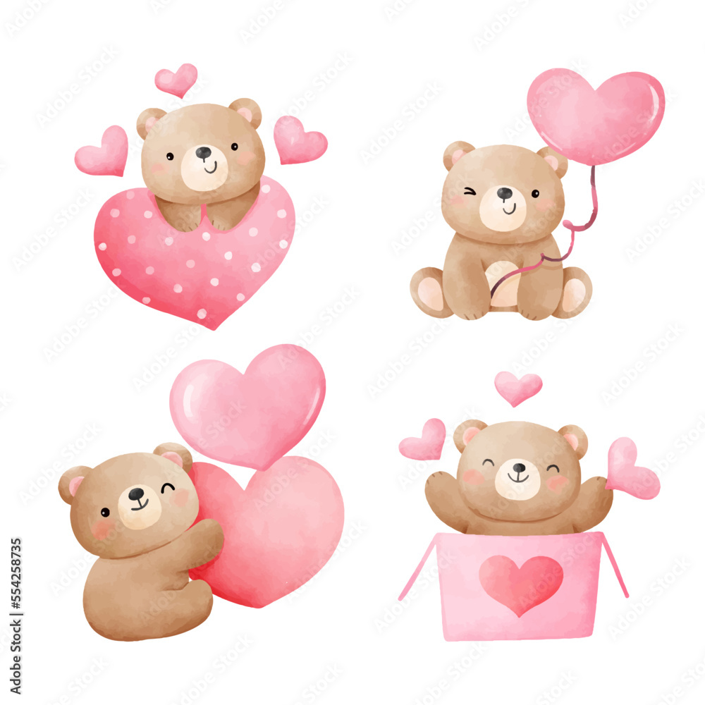 How To Draw A Cute Bear With A Heart
