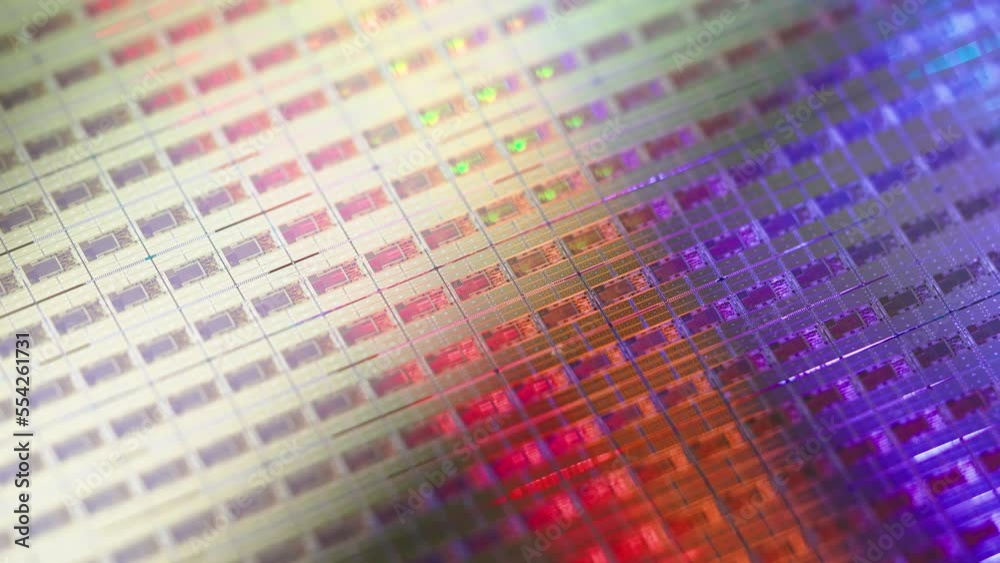 Silicon Wafers and Microcircuits,slice of semiconductor material, used ...
