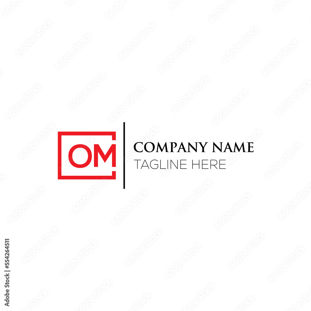 OM letter logo design on black background. OM creative initials letter ...