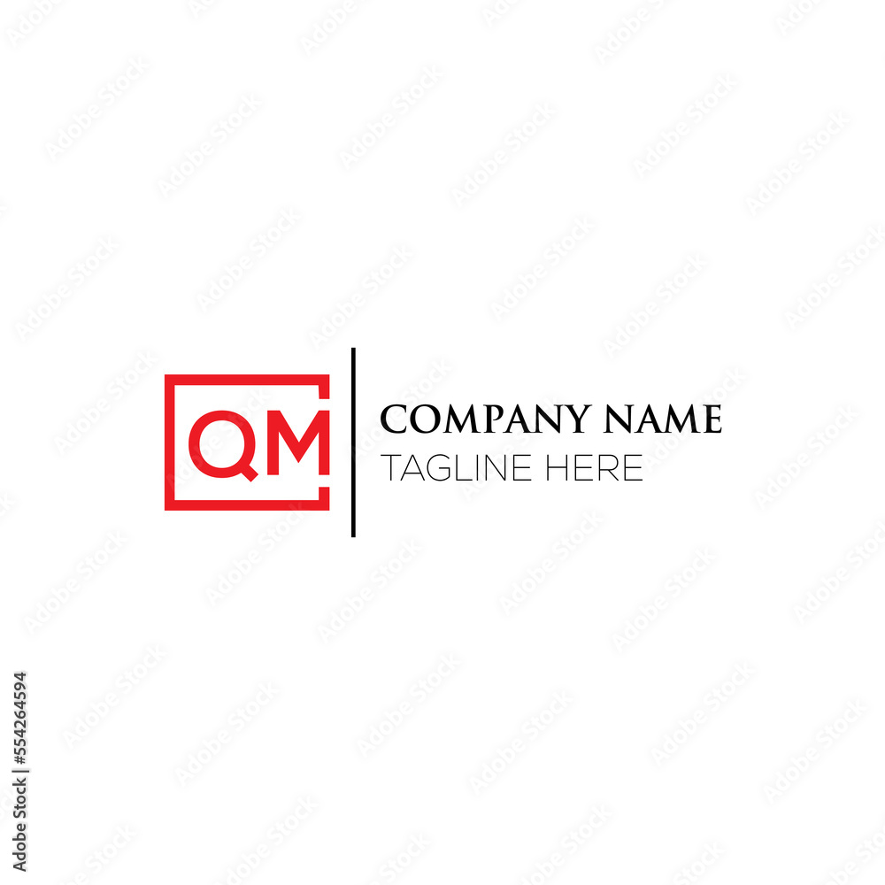 QM letter logo design on black background. QM creative initials letter ...