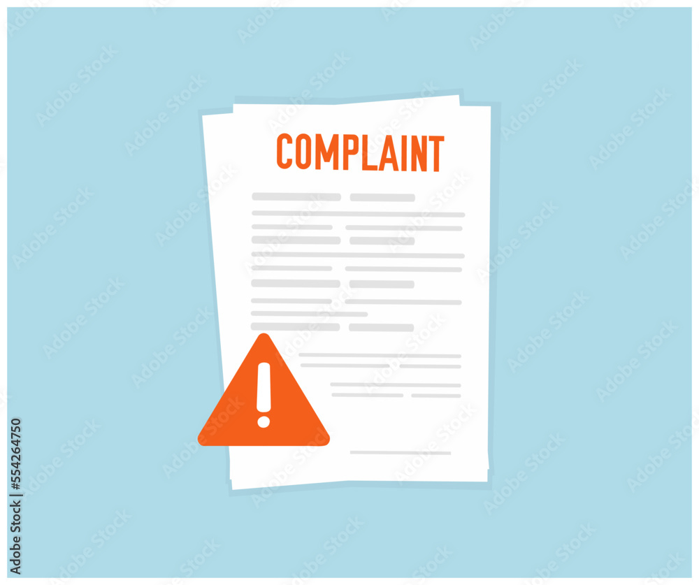 Complaint icon, complaint form logo design. Claim petition. Social ...