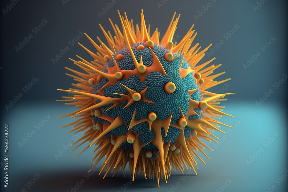Virus Model Visible through Microscope. Nonliving Infectious Particles ...