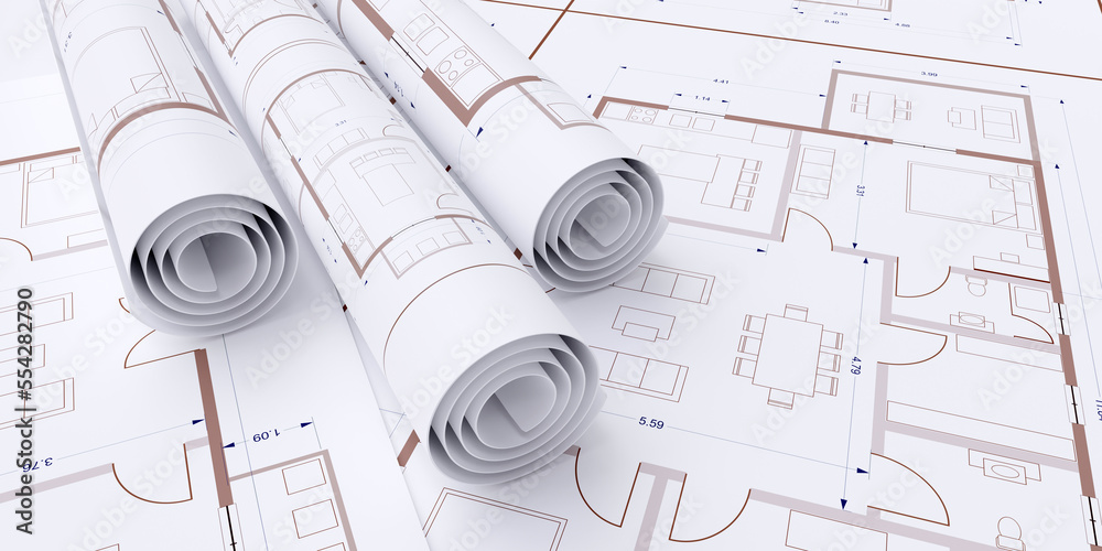 House floor plan, construction concept. Architecture blueprint drawings ...