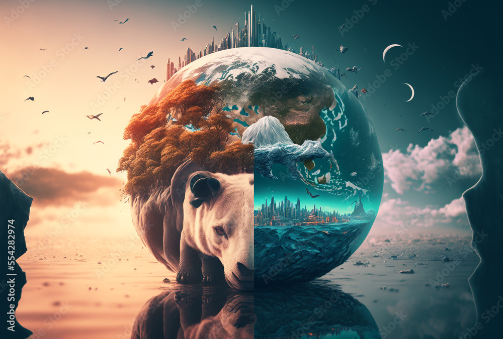 Climate Change, Global Warming Illustration, Pollution Concept ...