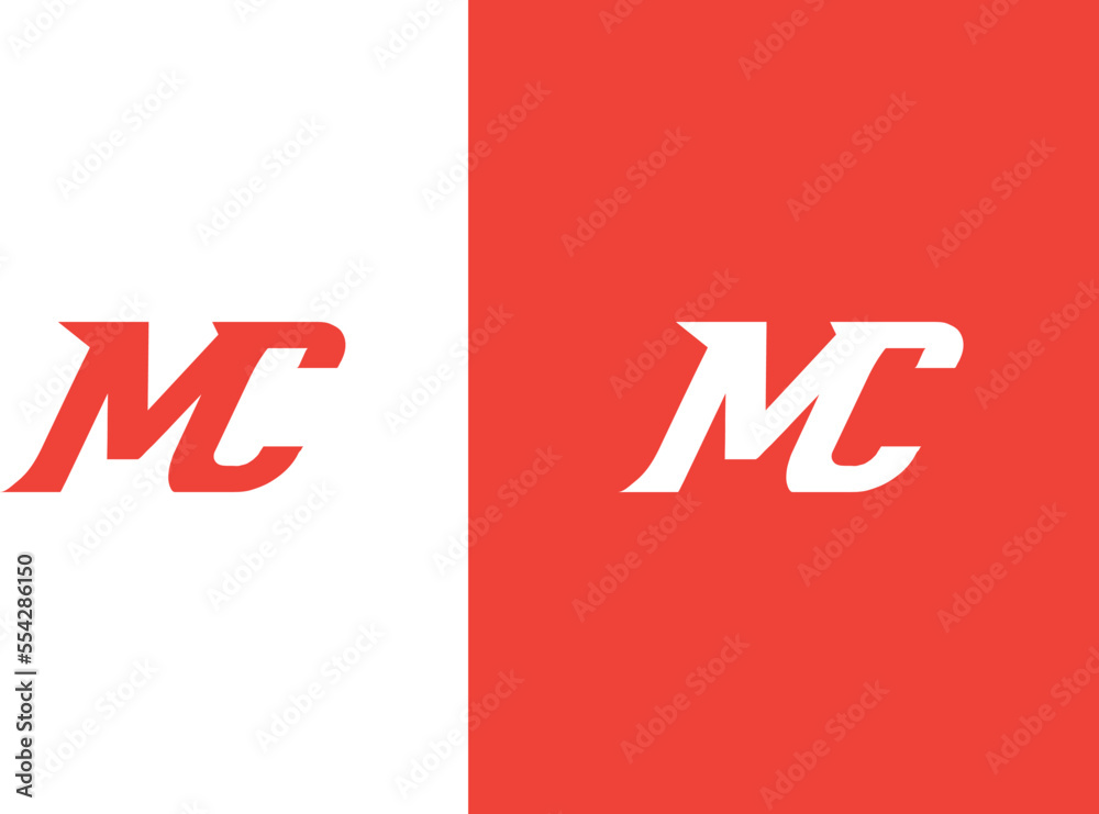 MC Letter Logo Design. Creative Modern C M Letters icon vector ...
