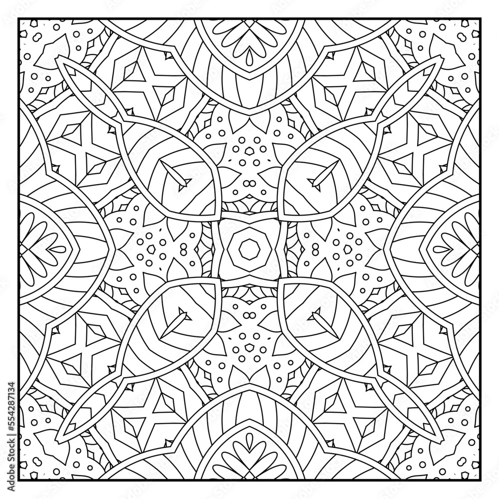 Mandala coloring page for adults. Mandala background. Mandala pattern ...