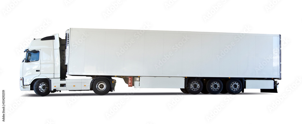Volvo FH460 heavy truck, side view isolated on white background, 10 ...