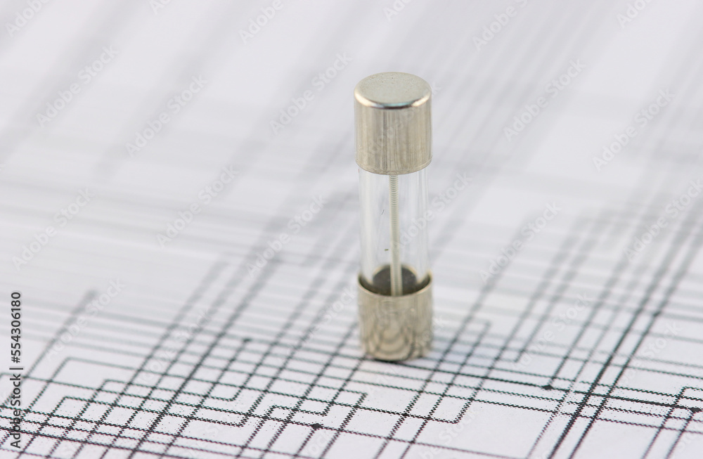 Ceramic fuses for overcurrent protection on the electrical diagram ...