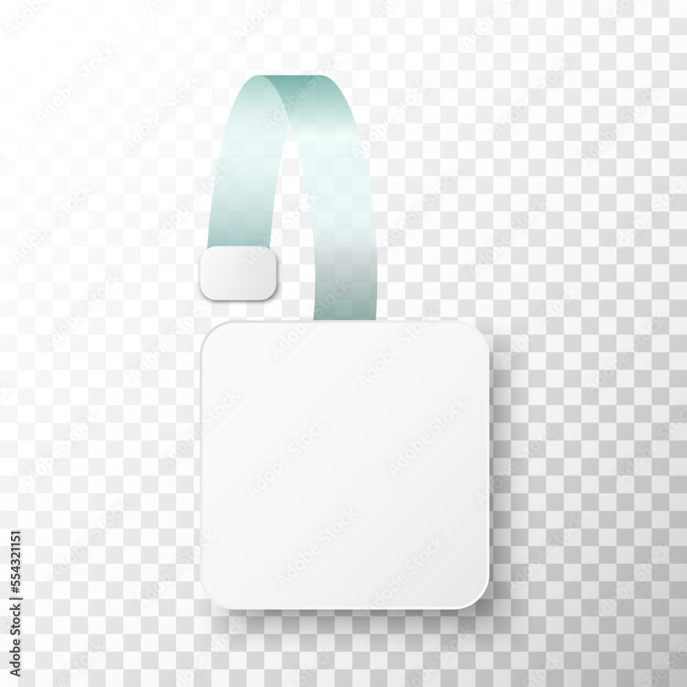 White square advertising wobbler isolated on transparent background ...