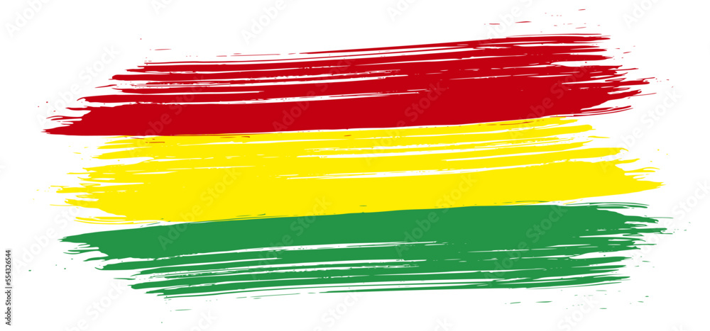 Red, yellow, green flag. Slogan alaaf, Dutch and Germany language ...