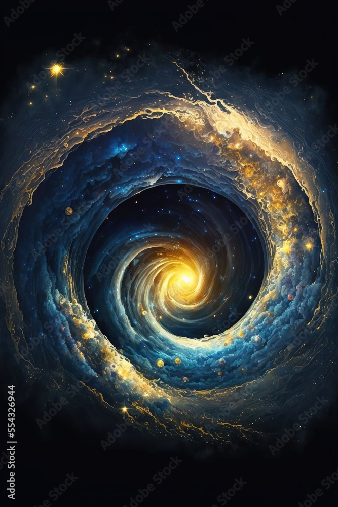 4K resolution or higher, Cosmic sky with dark blue background, cosmos ...