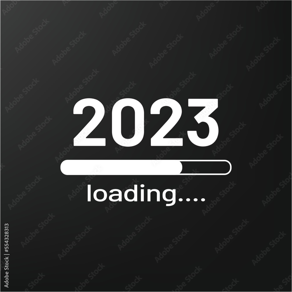 2023 countdown loading bar vector design and illustration Stock Vector ...