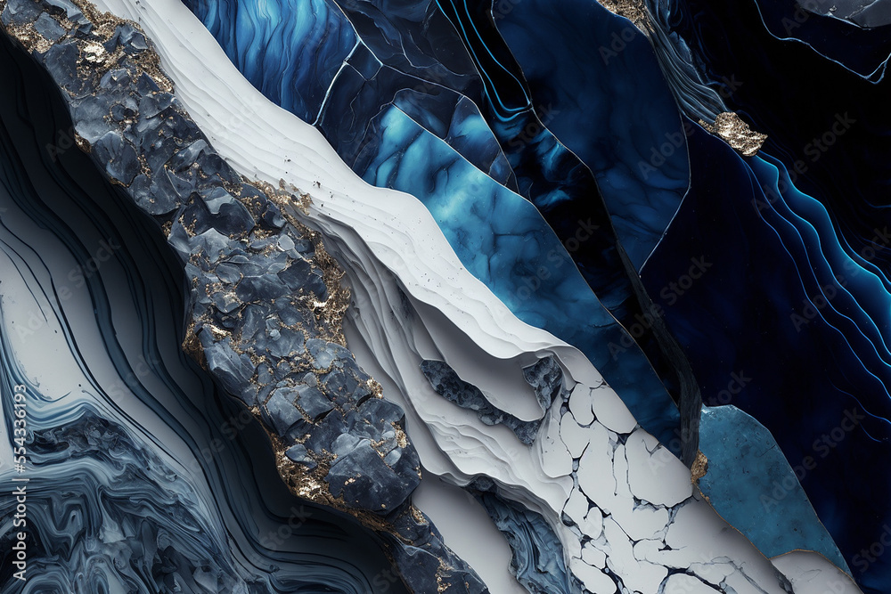 Dark Blue marble texture with Silver veins Stock Illustration | Adobe Stock