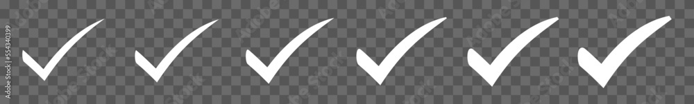 Check Mark Icon White | Checkmark Illustration | Tick Symbol | Voting ...