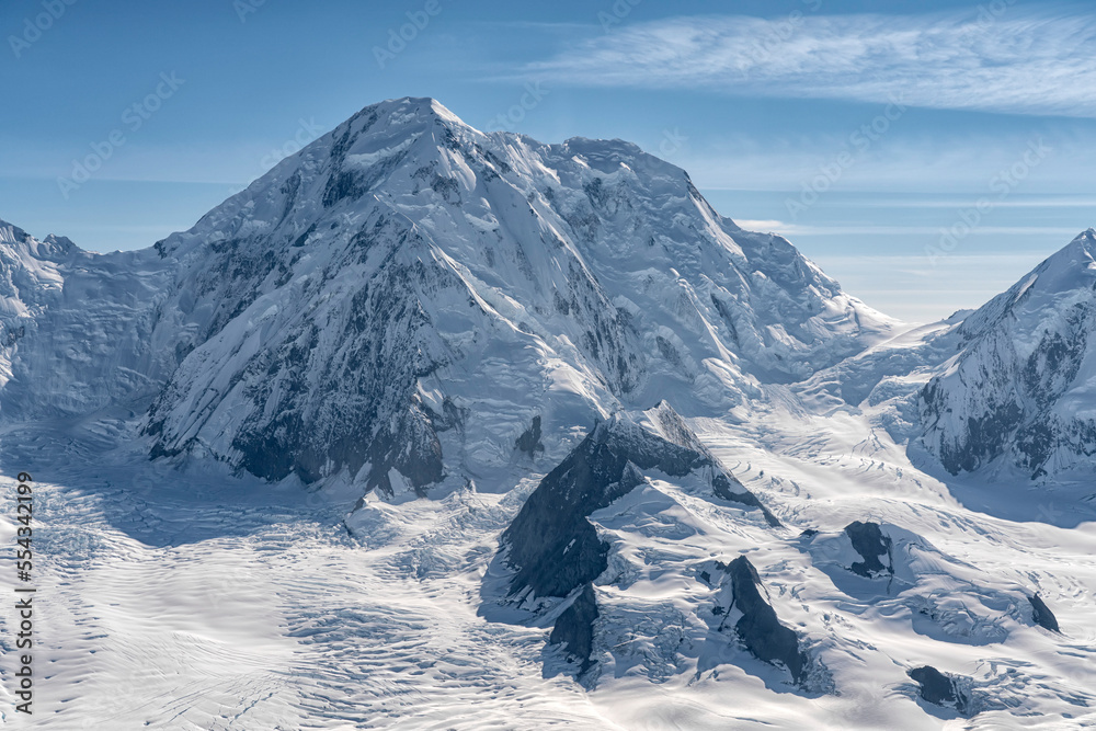 Aerial view of the stunning landscape of Kluane National Park in the ...