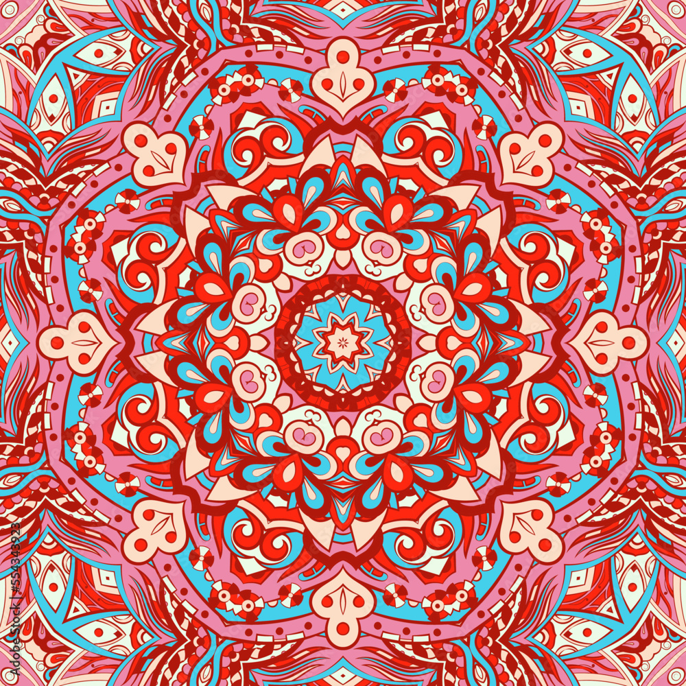 Seamless tile texture. Tracery mehndi design image. Ethnic doodle art ...