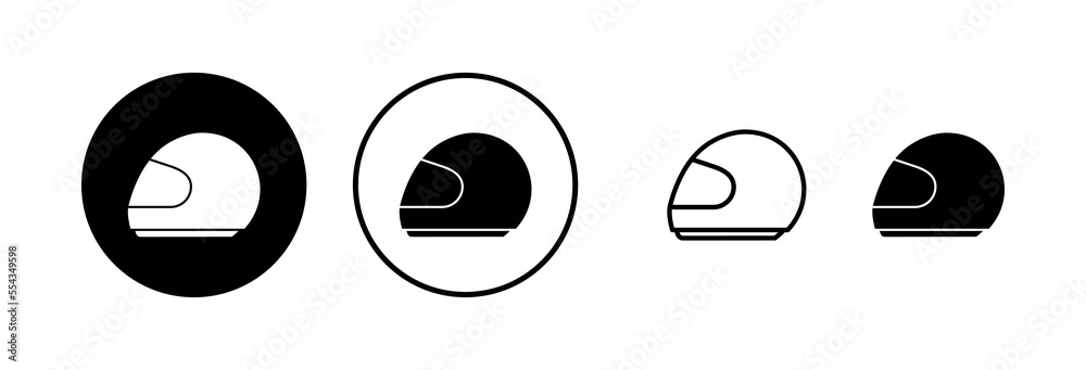 Helmet icon vector illustration. Motorcycle helmet sign and symbol ...
