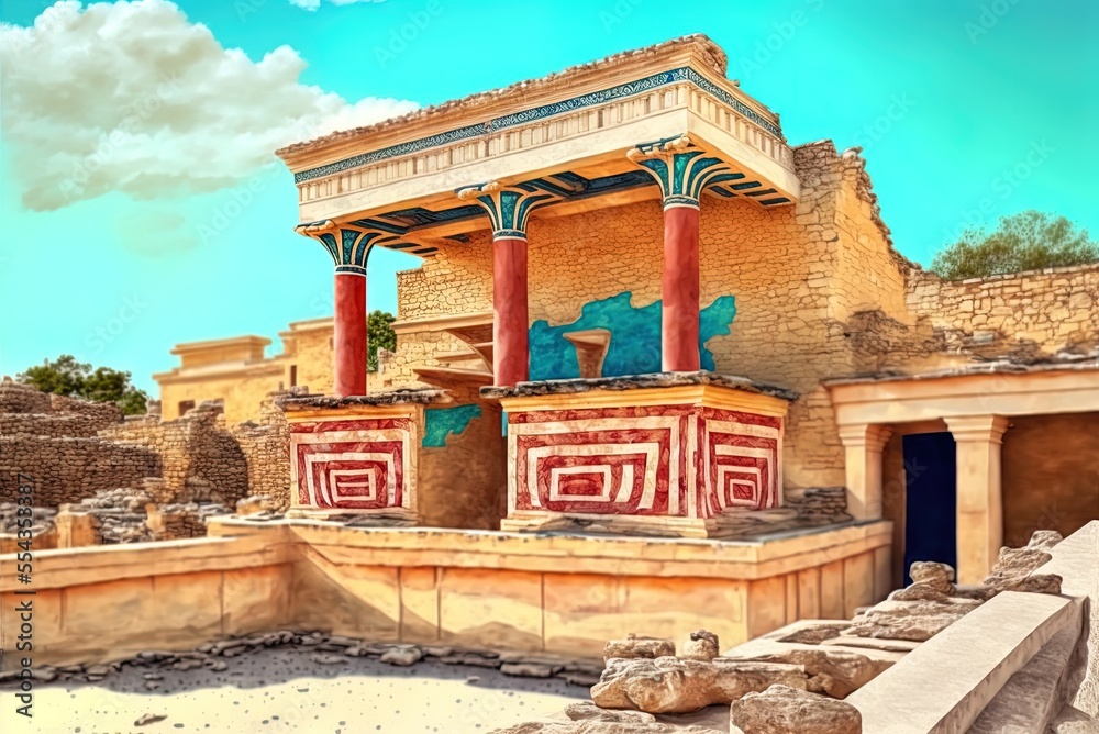 Located on the Greek island of Crete, the palace of Knossos is a UNESCO ...