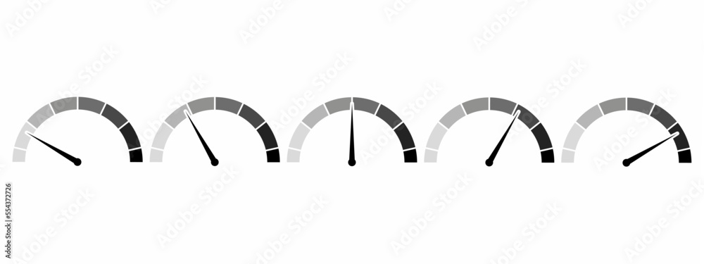 speedometer icon set isolated on white background Stock Vector | Adobe ...