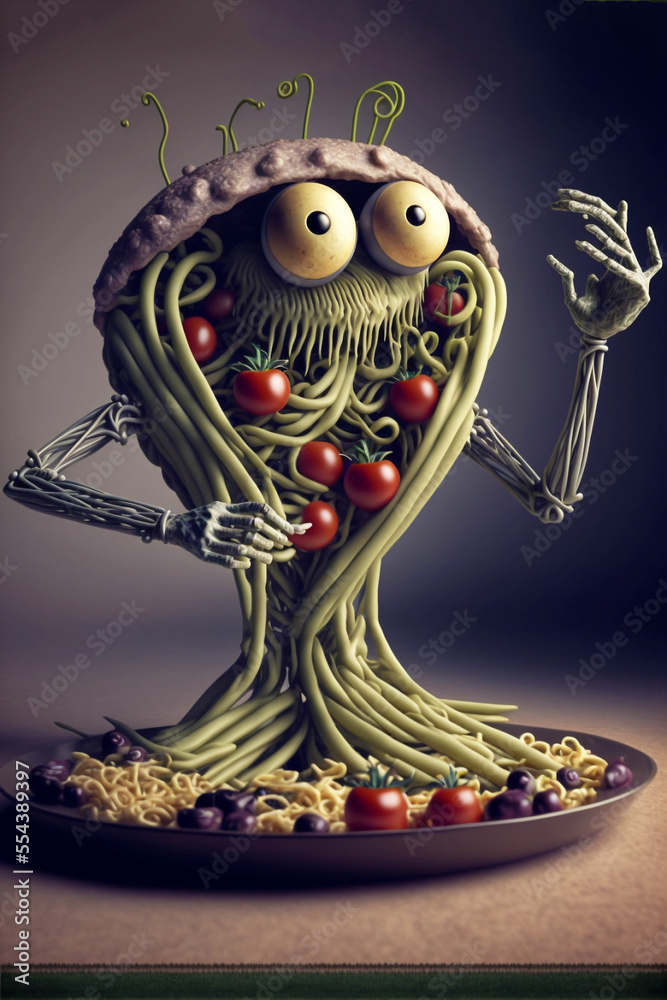Single alien avatar standing poised for some action. Generative AI art ...