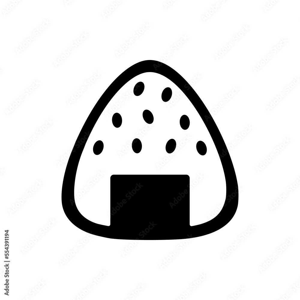 onigiri icon vector or onigiri icon isolated on white background ...