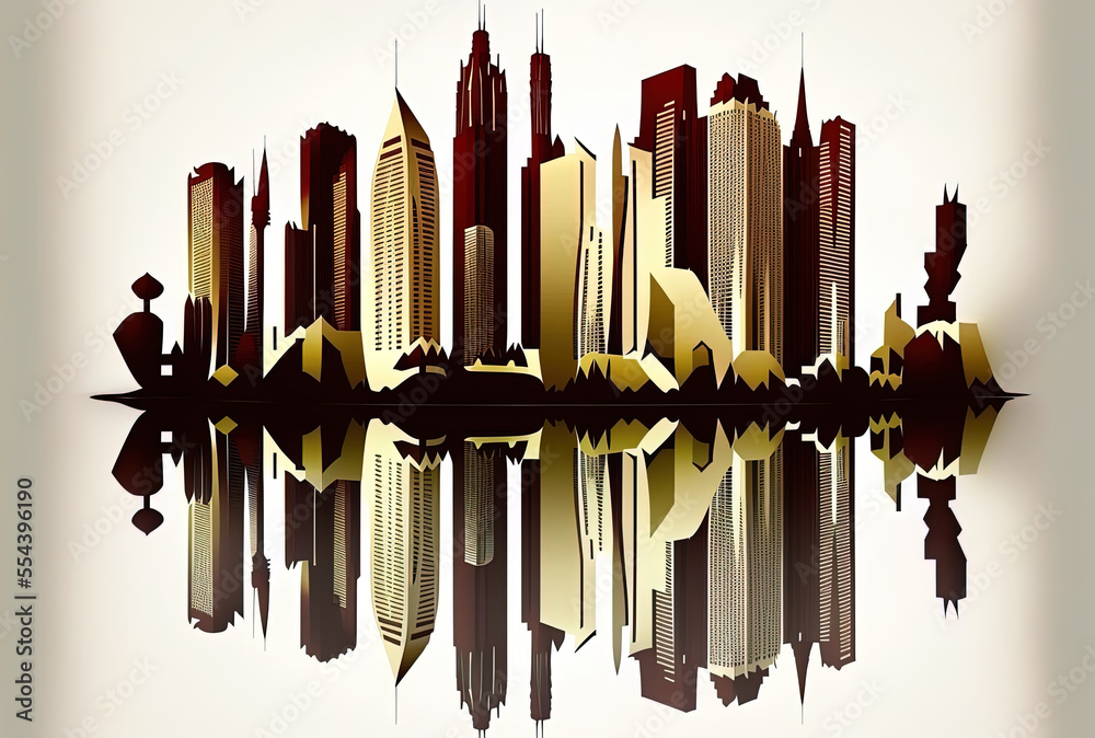 Skyline of Doha, Qatar, with contemporary structures and their ...