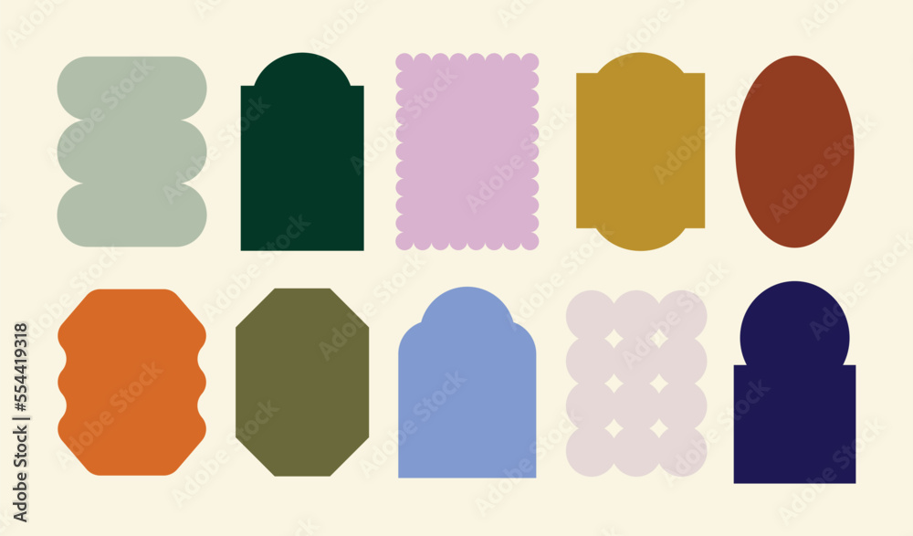 A Compilation of Aesthetics Geometry Shapes Graphic Resources. A Set of ...