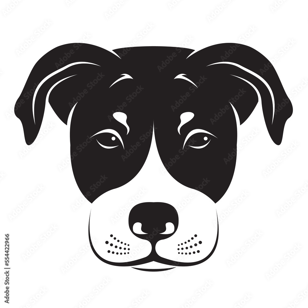 Dog head design isolated on transparent background. Wild Animals ...