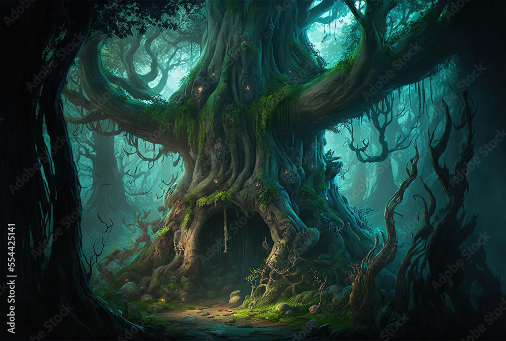 Ever lasting Majestic Deep Forest Life Trees of Eternal Legend ...