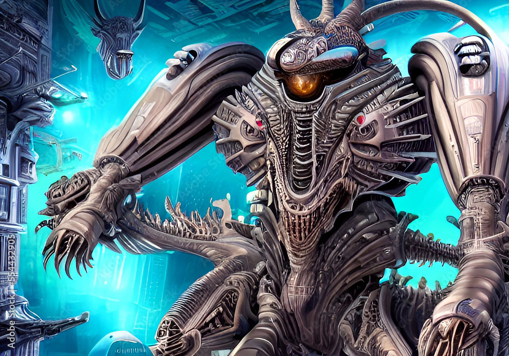 Scifi monster,alien planet ,fantasy place, game background,3d, Stock ...