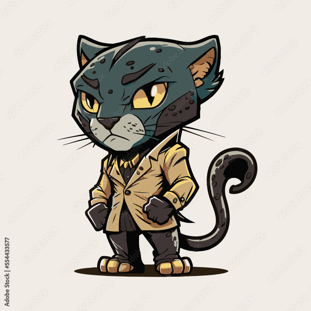 Black Panther face logo mascot icon wild animal character vector logo ...