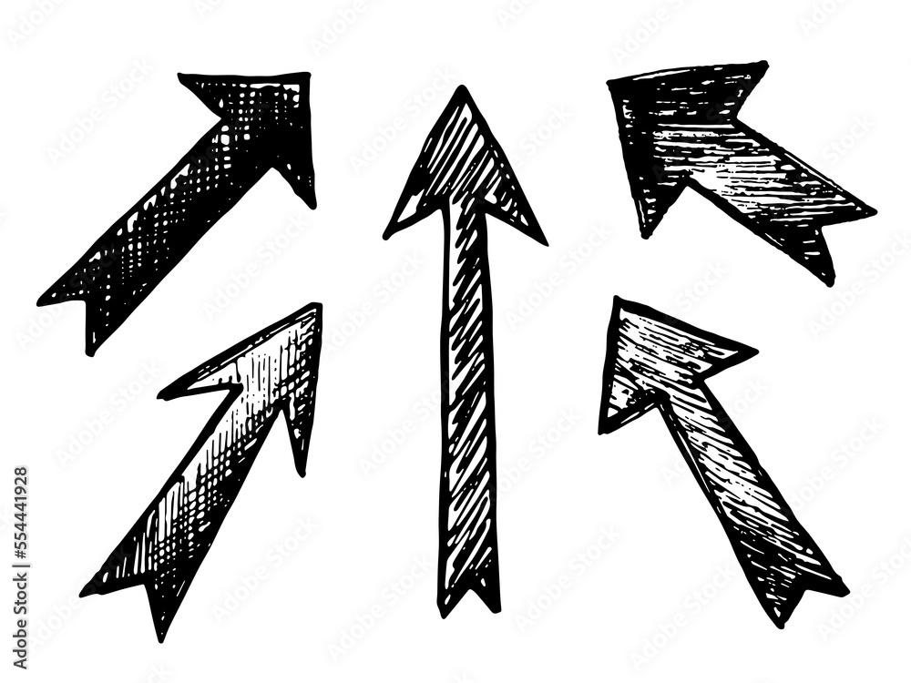 Single Doodle Arrow Clip Art