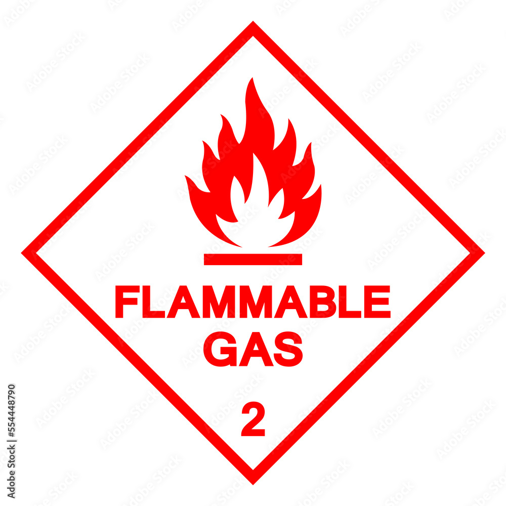 Flammable Gas Symbol Sign ,Vector Illustration, Isolate On White ...