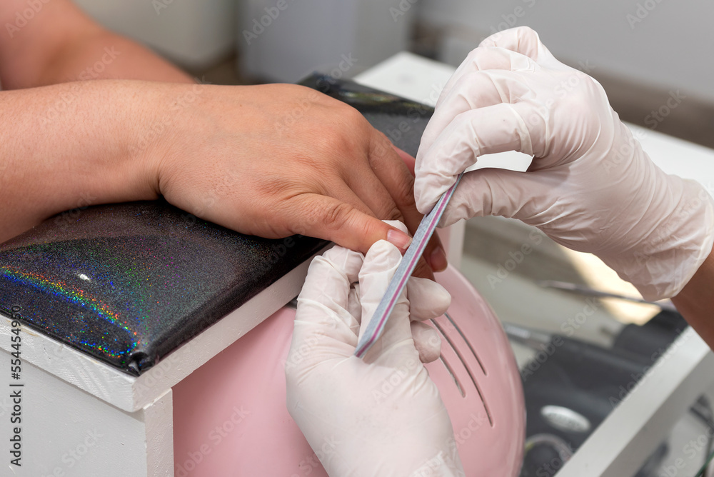 process of embellishment and treatment of fingernails in an aesthetic ...