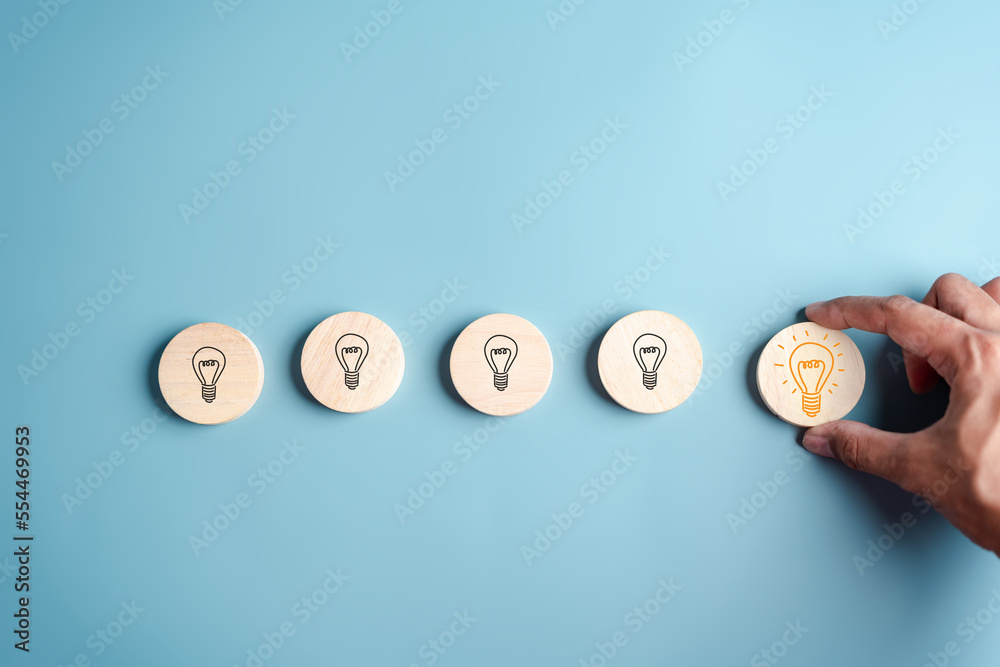Light bulb icon with lighting which for mind, creative, idea ...