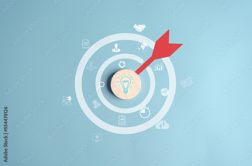 Light bulb icon which for mind, creative, idea, innovation, motivation ...