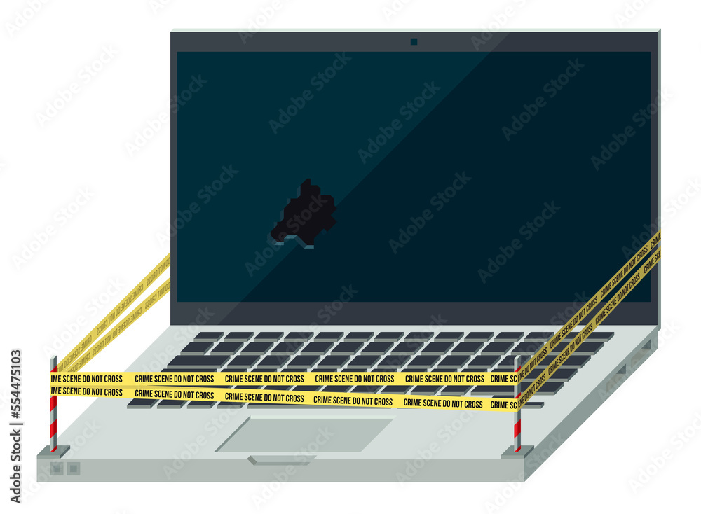 Cyber crime scene Stock Illustration | Adobe Stock