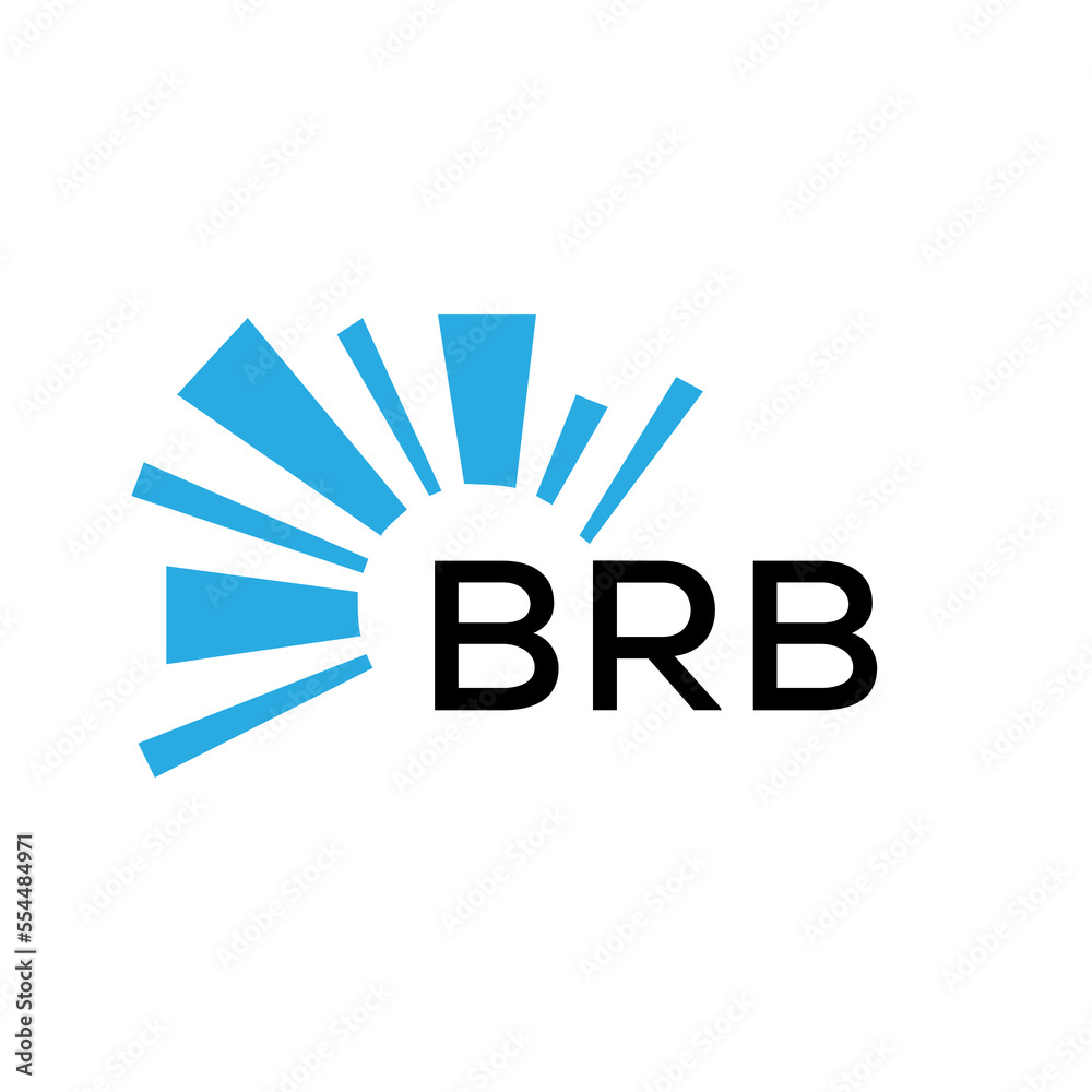 BRB letter logo. BRB blue image on white background and black letter ... BRB letter logo. BRB blue image on white background and black letter ...