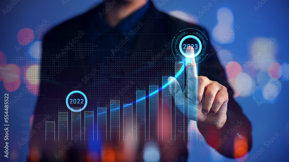 Business target set goals and achievement growth year 2022 to 2023 with ...