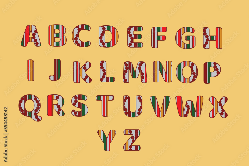 vector hand drawn alphabet. set abc, alphabet, letters for your design ...