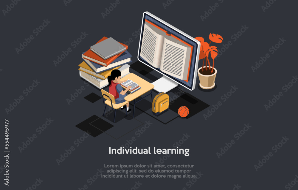 Concept Of Individual Education Online And Offline, Distance E-Learning ...